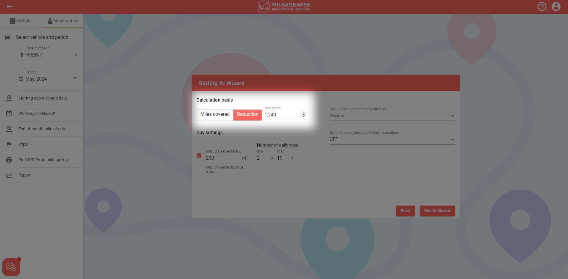 How to set the AI Wizard feature